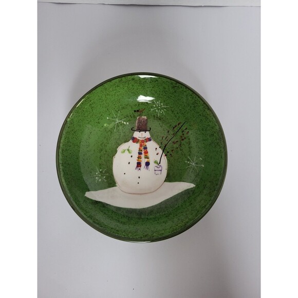 Oneida | Holiday | Vintage Snowmates Oneida Desser Plate Green Snowman ...